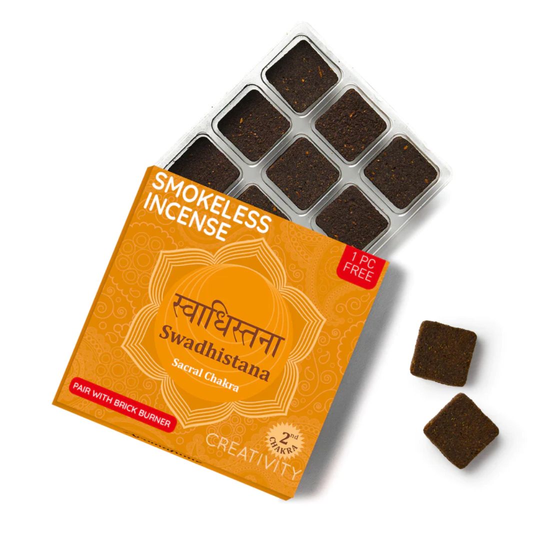 2nd - Sacral Chakra Incense Bricks & Taj Burner Set — Aromafume - India