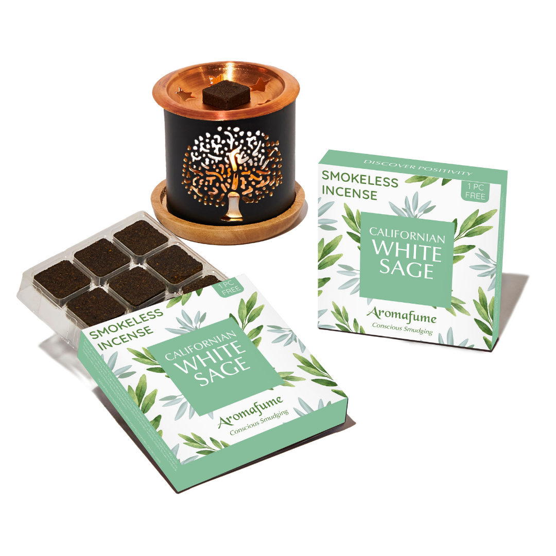 White Sage Incense Bricks & Burner Set — Aromafume - Discover the Power ...
