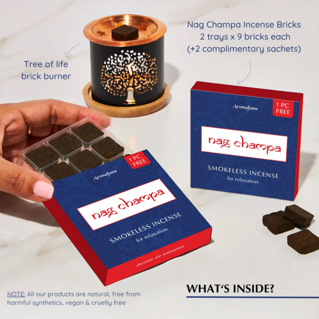 Buy Nag Champa Bricks & Burner - Aromafume IN — Aromafume - India